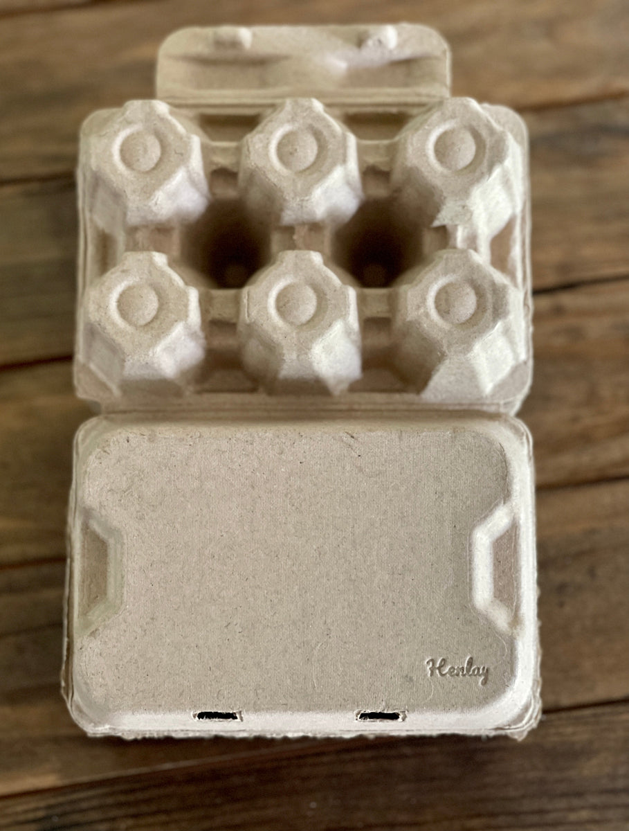 Duck Egg Cartons- Holds Half Dozen Jumbo Eggs- Blank Top- 20/Pack – Henlay